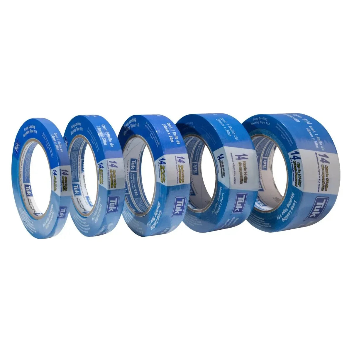 Cinta Masking Tape TUK 114 Azul – Larga Duración | DIBAMEX