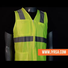 Chaleco Alta Visibilidad de Poliester ANSI Tipo R Clase 2 - JYRSA SR-1 — DIBAMEX